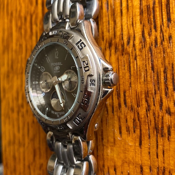 Fossil | Accessories | Gently Used Fossil Blue Moon Phase Watch Model ...